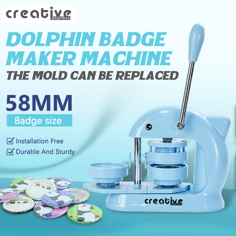 Creative Badge Maker Machine Pin Maker Machine Fancy Dolphin Making ...