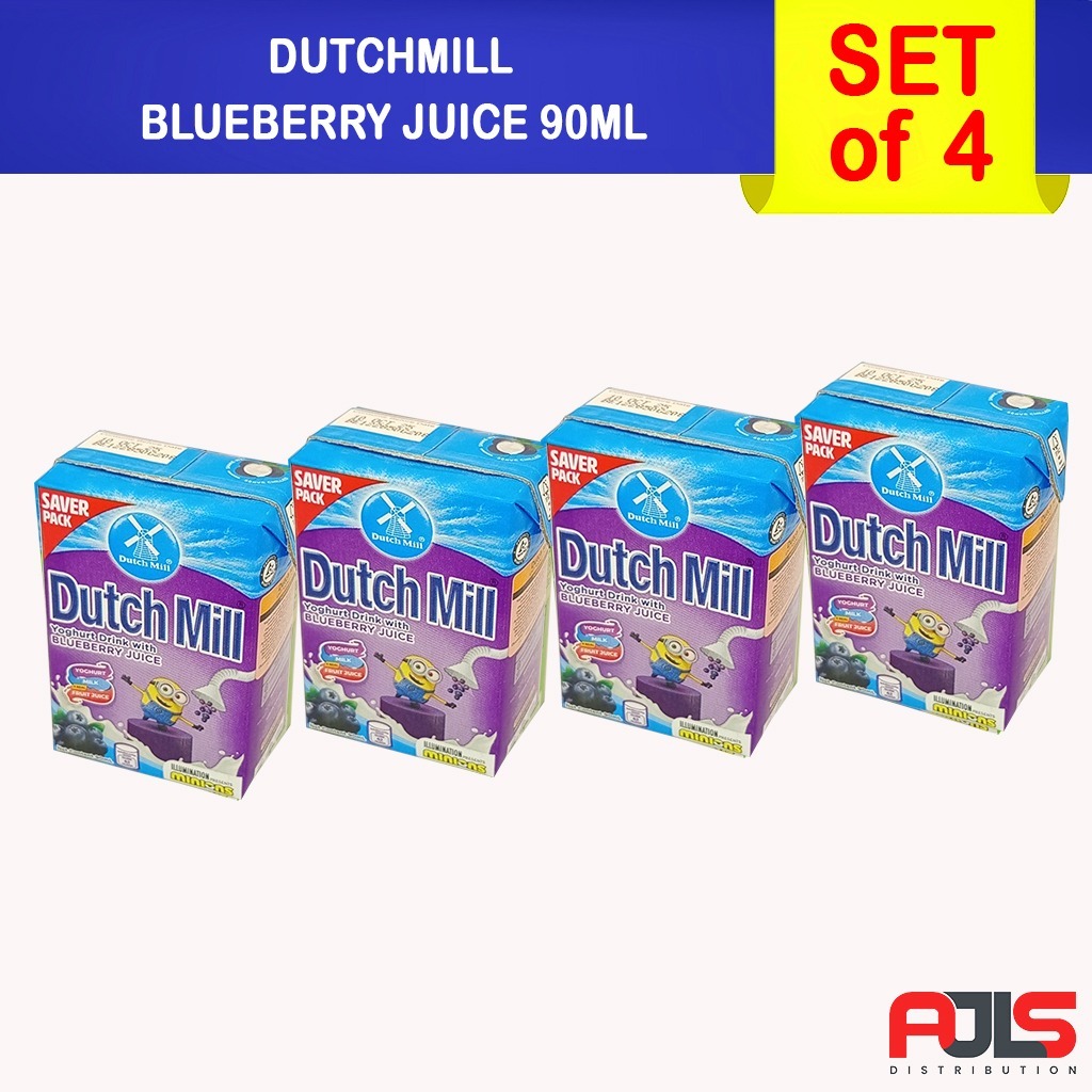 Dutch Mill UHT Yoghurt Drink Blueberry 90ml x 4pcs | Shopee Philippines