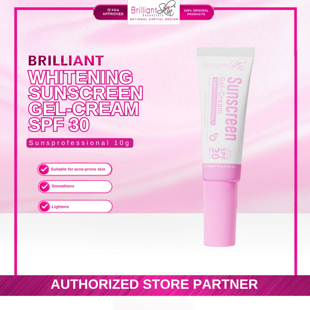 Brilliant Skin Whitening- Sunscreen Gel-Cream PEACH (10g.) | Shopee Philippines