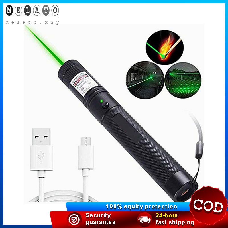 USB Rechargeable Green Laser Pointers 532nm 10000m High Power Laser 303 Laser Flashlight ...