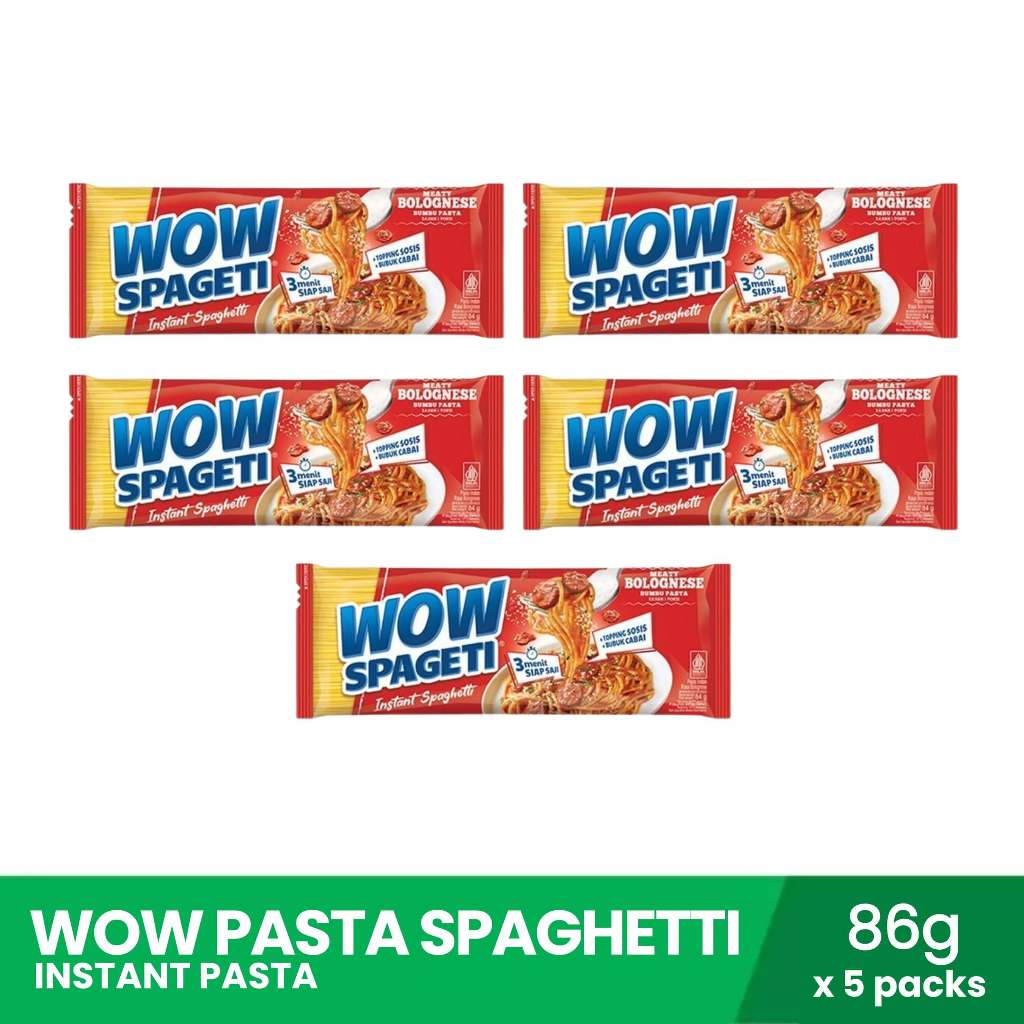 WOW PASTA Spaghetti Instant Pasta 86g x 5 packs | Shopee Philippines