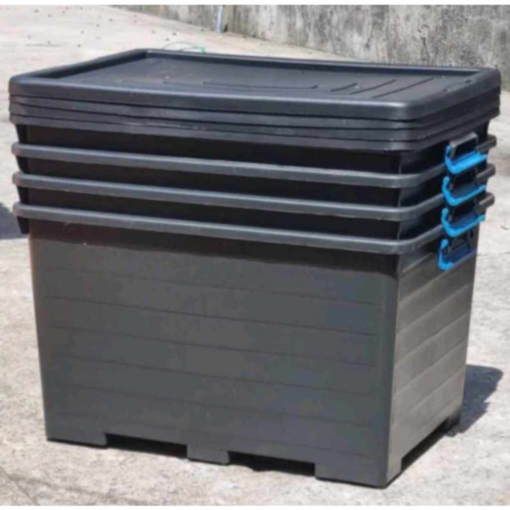 Heavy Duty Storage Container with Wheels - Pearlwave, Transparent ...