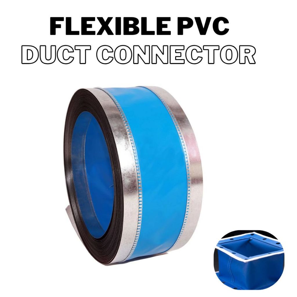 PVC Coated Flexible Duct Connectors 25 meters 75*100*75 HVAC Systems ...