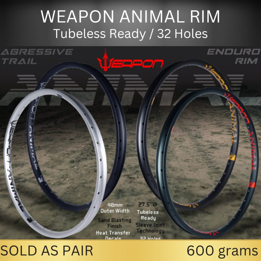 WEAPON ANIMAL RIM SOLD AS PAIR FOR MOUNTAIN BIKE | Shopee Philippines