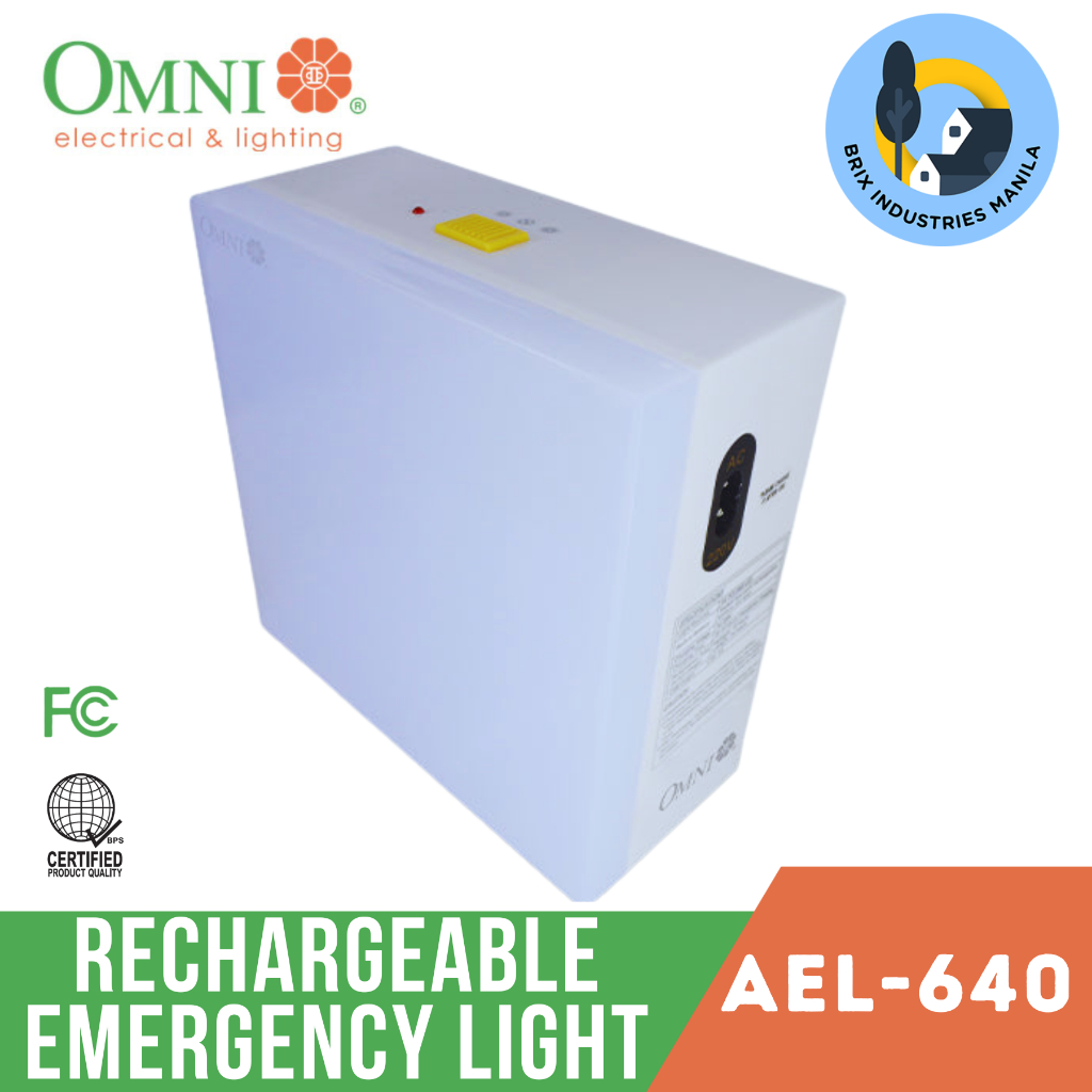 Omni LED Rechargeable Square Emergency Light AEL-640 with USB Charging Port Brix | Shopee ...