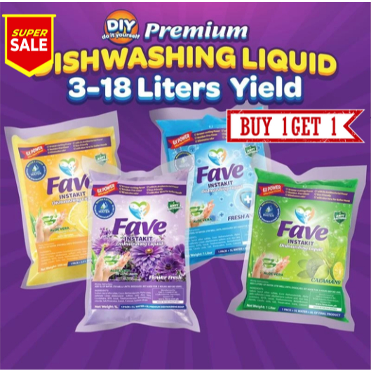 FAVE PREMIUM DISHWASHING Liquid JUST ADD WATER FOR 3L - 18L Yield ...