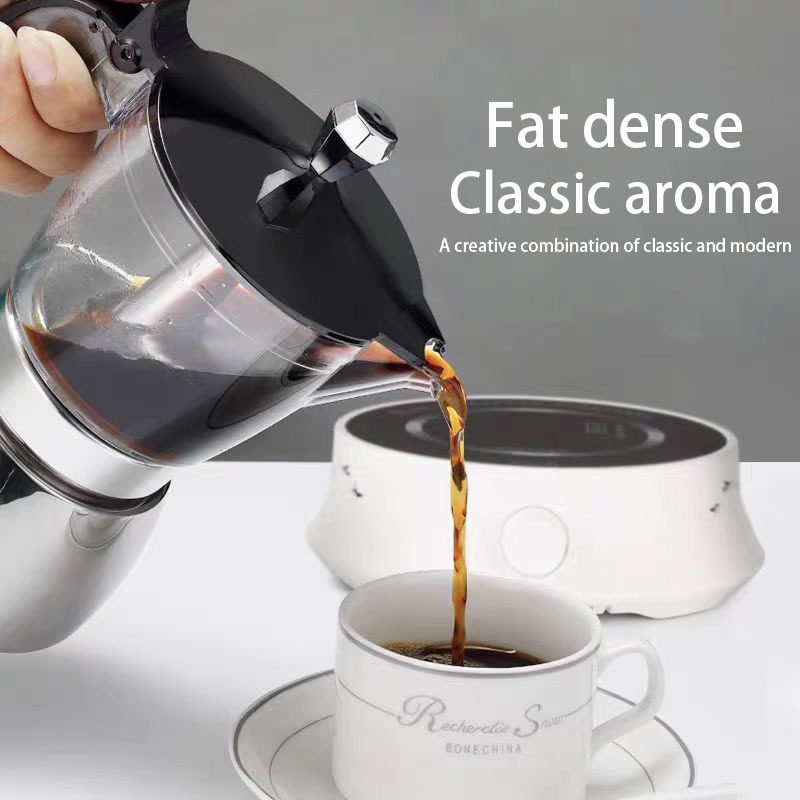 Best Quality Moka Pot Stainless Steel Coffee Maker Pot Mocha Espresso ...