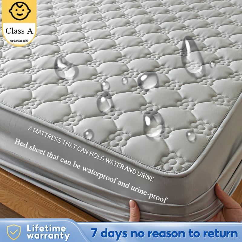 100% Waterproof and Urine-proof Mattress Protector Cotton Mattress ...