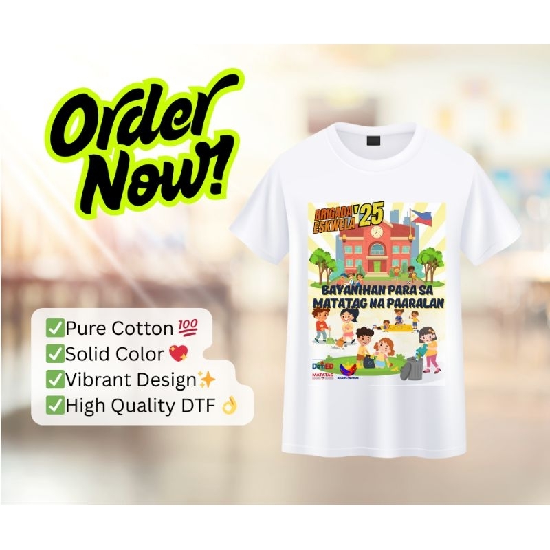 Brigada Eskwela 2025 DepEd T-shirt Design no.3 | Shopee Philippines