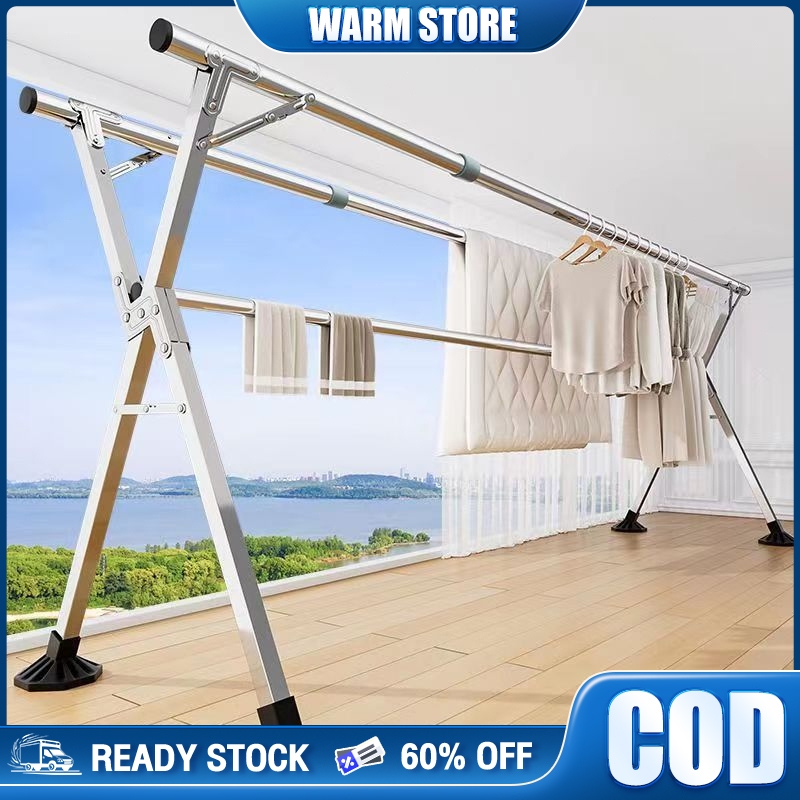 Foldable Sampayan Stainless Steel Clothes Rack Laundry Drying Rack ...