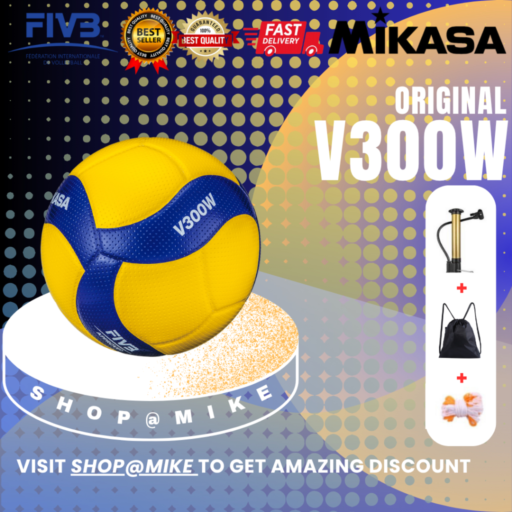 OFFICIAL Mikasa V300w size5 volleyball ball FIVB Volleyball Competation Soft Training Pu Olympic ...