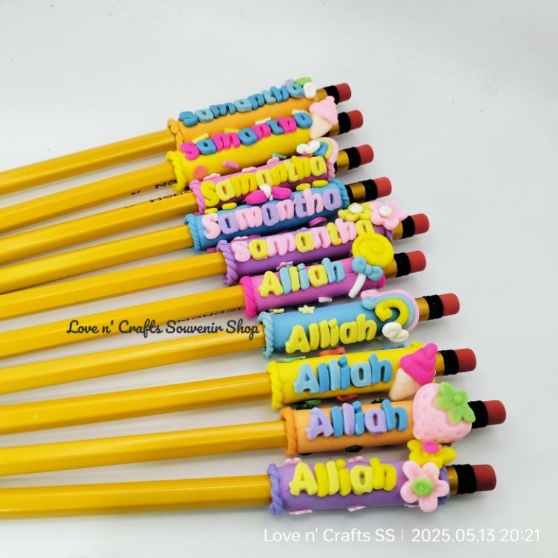 1 pc *PERSONALIZED MONGOL PENCIL Removable Toppers Regular and XL ...