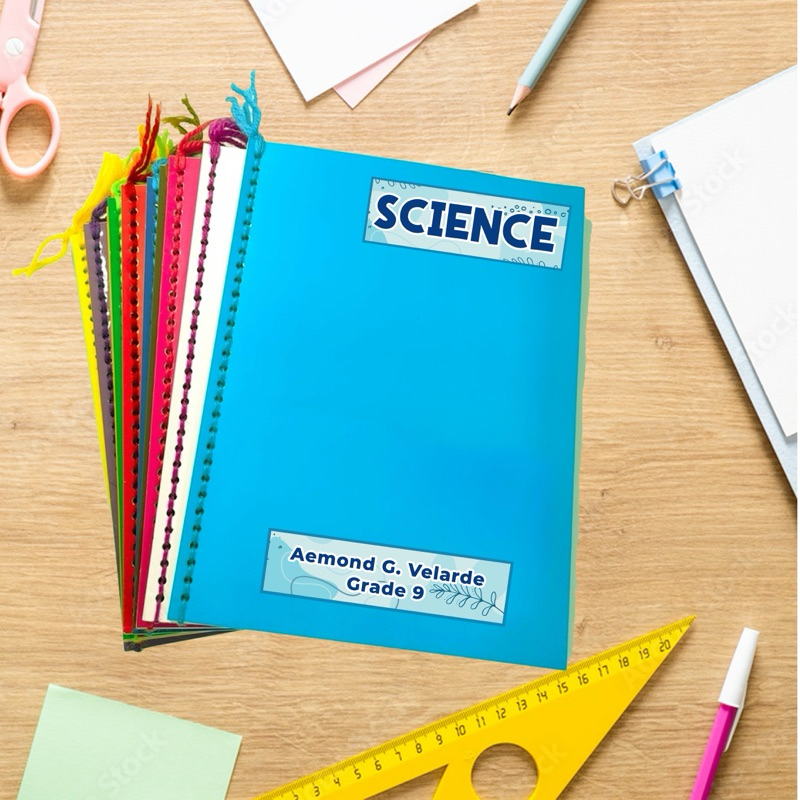 Notebook Subject Sticker Label Book Waterproof All Cut Ready to use ...