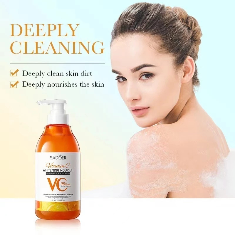 Sadoer Vitamin C Whitening Body Wash Soothing for Women Shower Gel ...