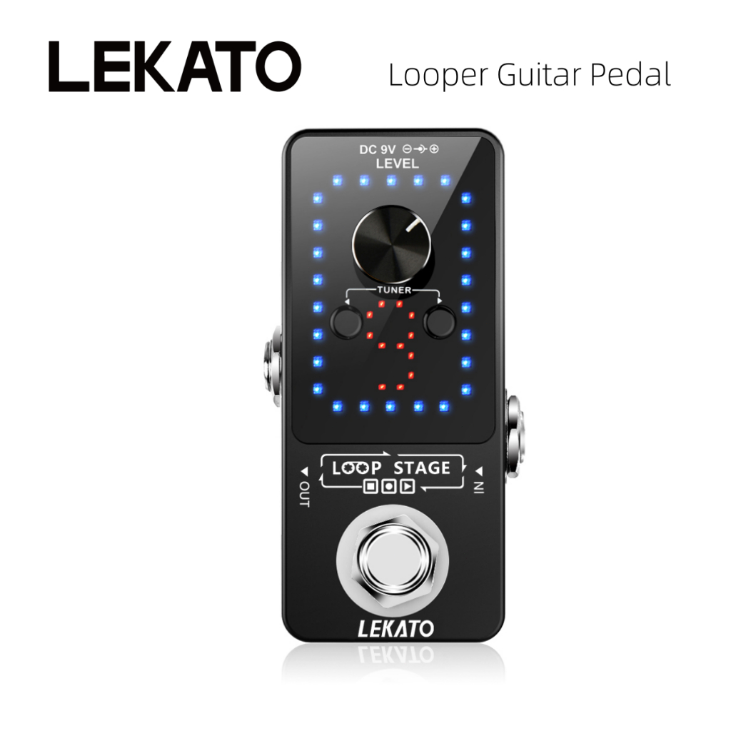 LEKATO Looper Guitar Pedal Tuner Pedal 9 Loops 40 Minute Multi-Effect ...