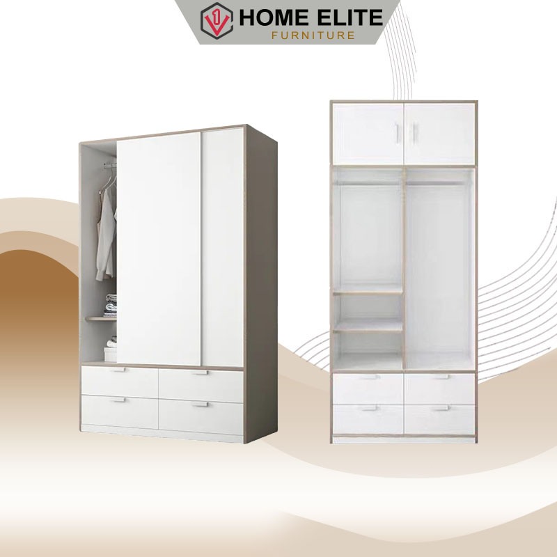 Philippines V1 wooden two-door wardrobe home bedroom simple assembly ...