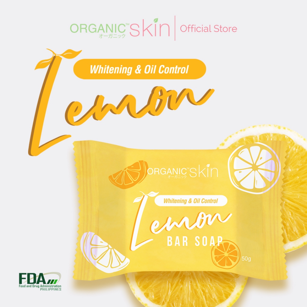 Organic Skin Japan Natural Lemon Whitening and Oil Control Bar Soap 50g ...