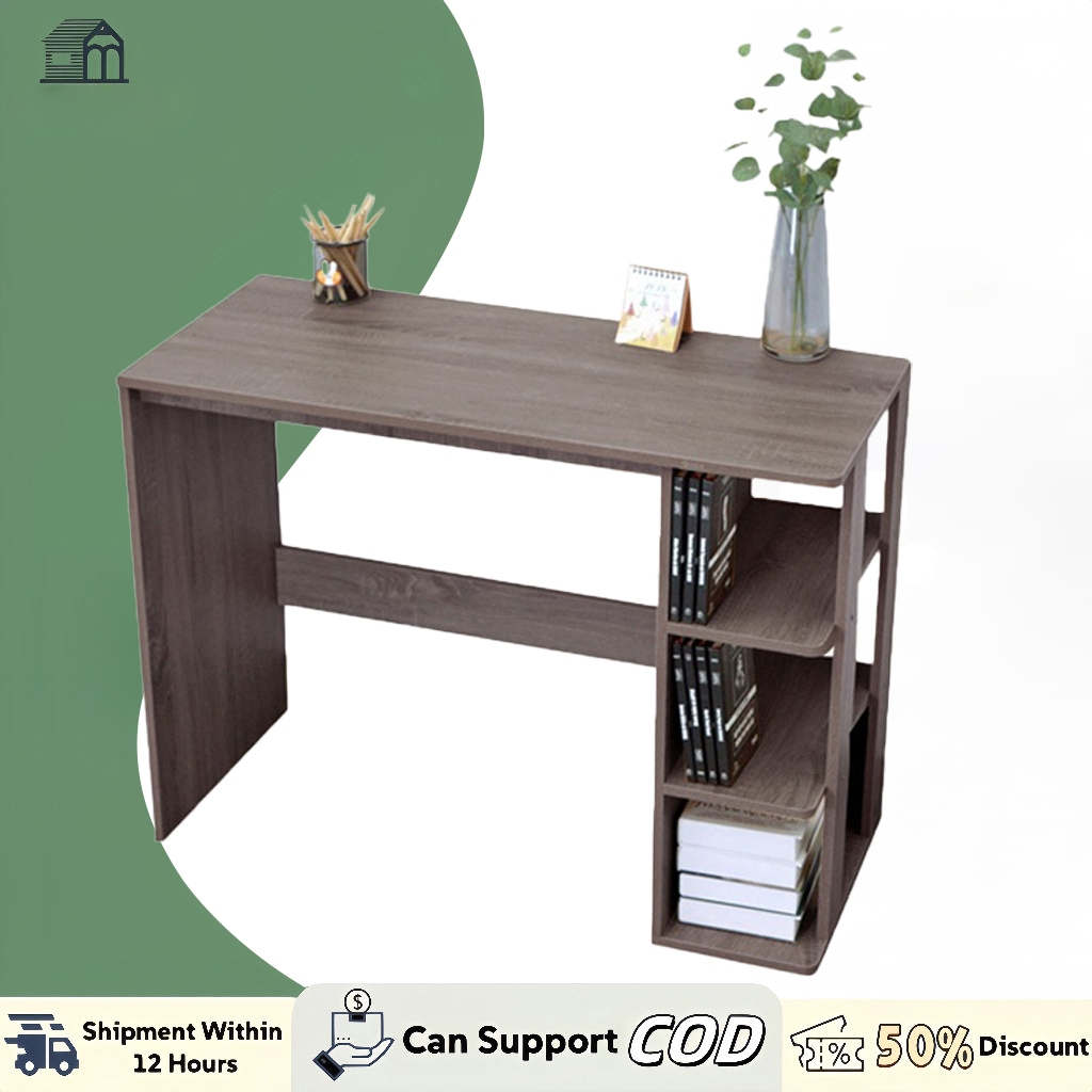 Simple home corner conjoined desk rotating computer desk bookcase ...