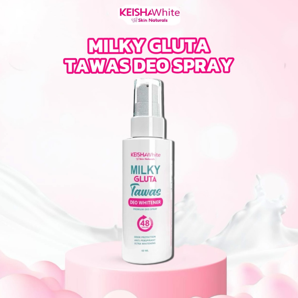 KEISHA WHITE Milky Gluta Tawas Deo Spray Whitening 60ml | Shopee ...