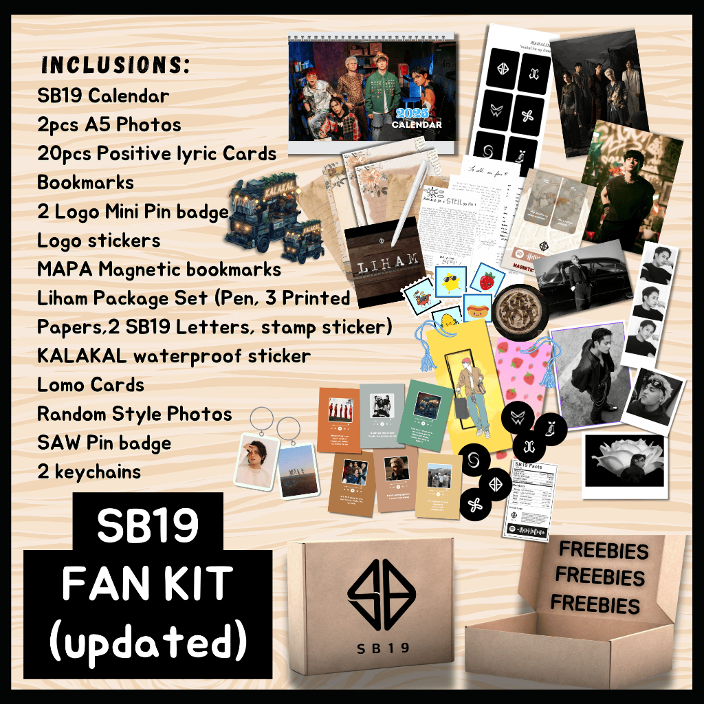 SB19 Themed Positivity Package | FAN KIT | MERCH BOX | Calendar | Art ...