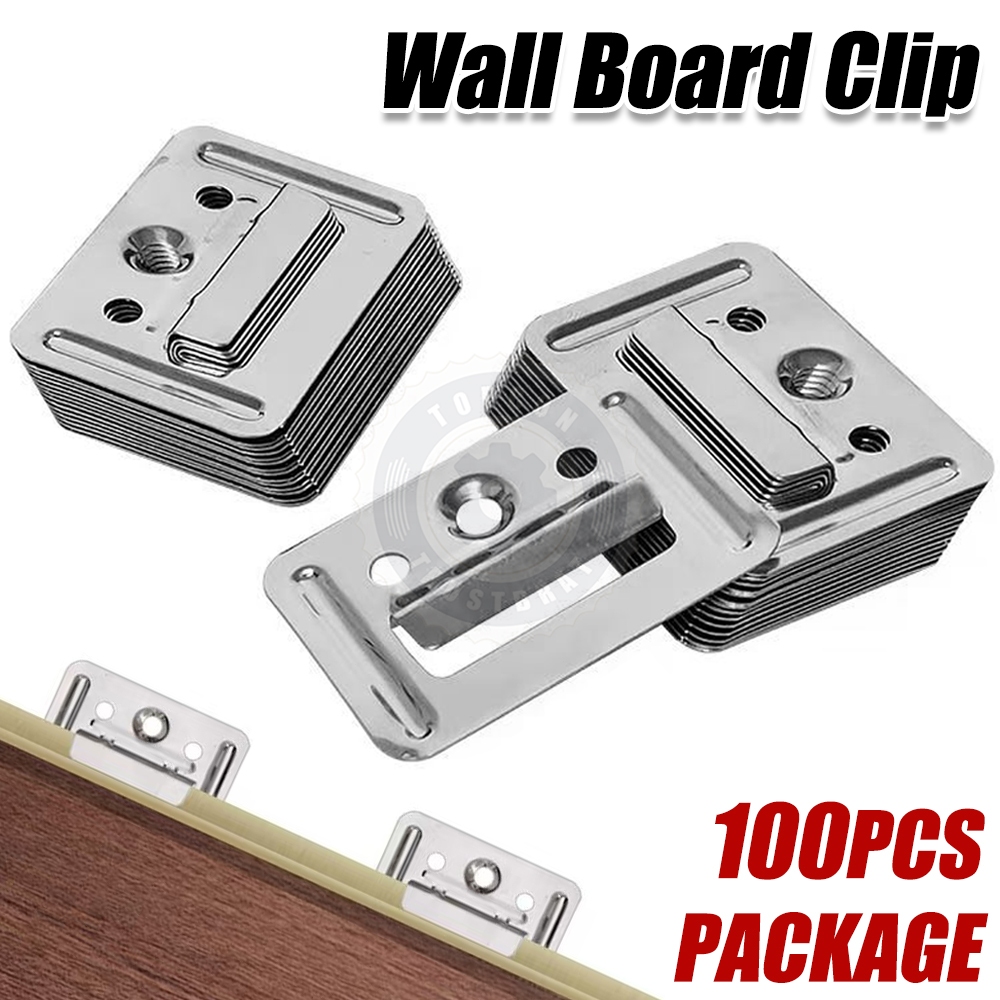 100pcs Stainless Steel Wall Cladding Clip Metal PVC Wall Panel Clip WPC ...