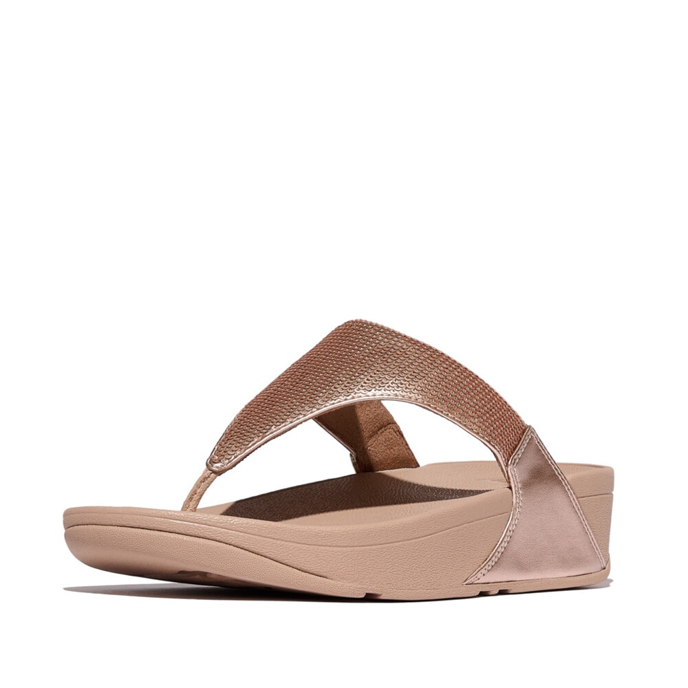 FITFLOP WOMEN LULU SEQUIN TOE-POST SANDALS - CLASSIC BEIGE (JF3-B41) | Shopee Philippines