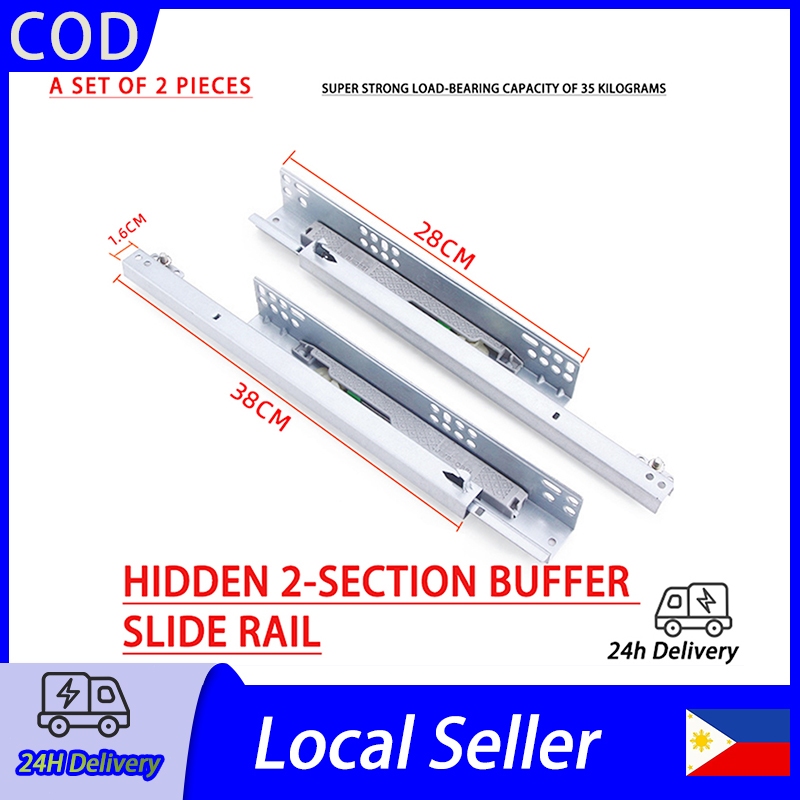 drawer guide rail damping buffer cabinet drawer bottom rail hidden ...