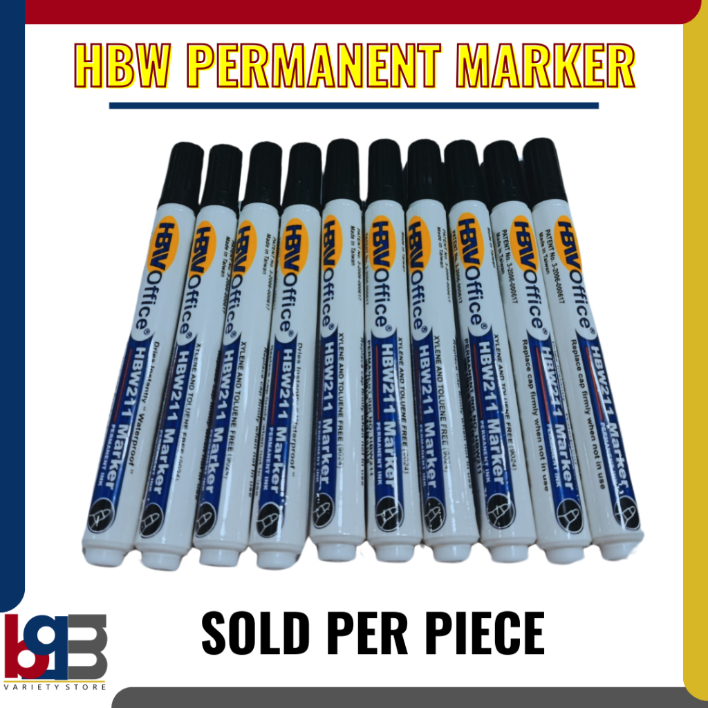 HBW Permanent Marker Sold per piece | Shopee Philippines