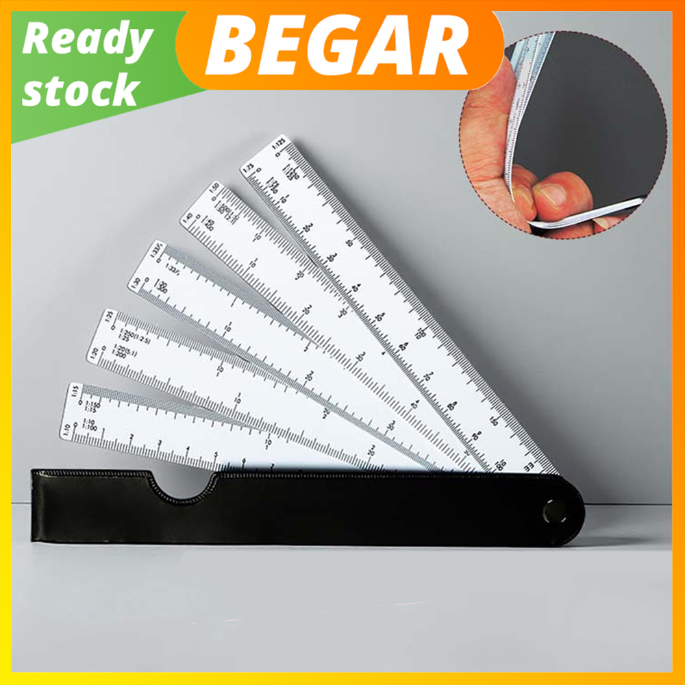 Fan Shape Scale Ruler Fan Shaped Engineer Scale Ruler Clothing Ruler ...