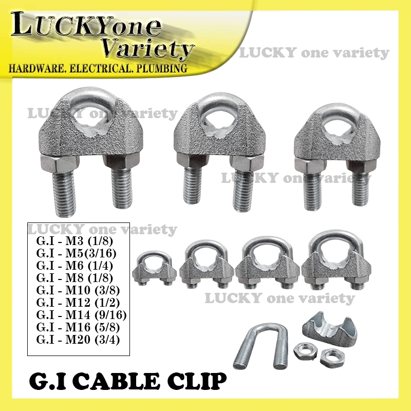 G.I WIRE ROPE CABLE CLIP M3-M10 | Shopee Philippines