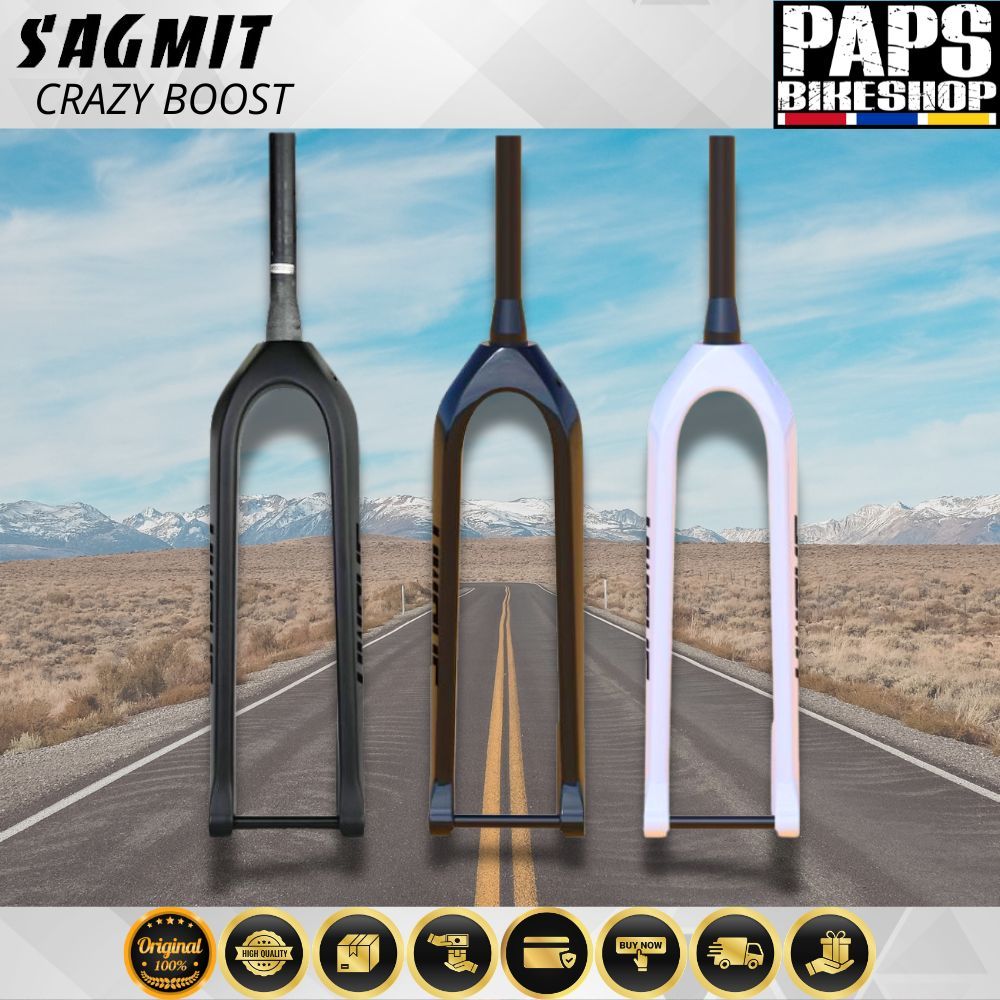 SAGMIT CRAZY BOOST RIGID FORK CARBON T800 WITH 1 YEAR FACTORY WARRANTY | Shopee Philippines