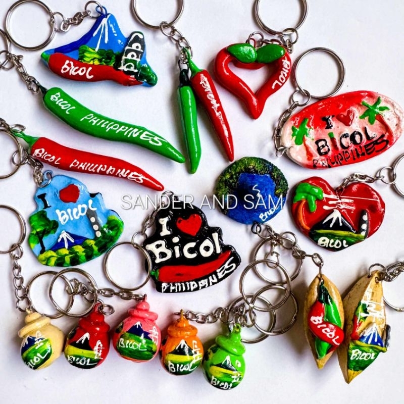 Bicol Sili Mayon Cagsawa Keychain Souvenir Collection Ceramic | Shopee ...