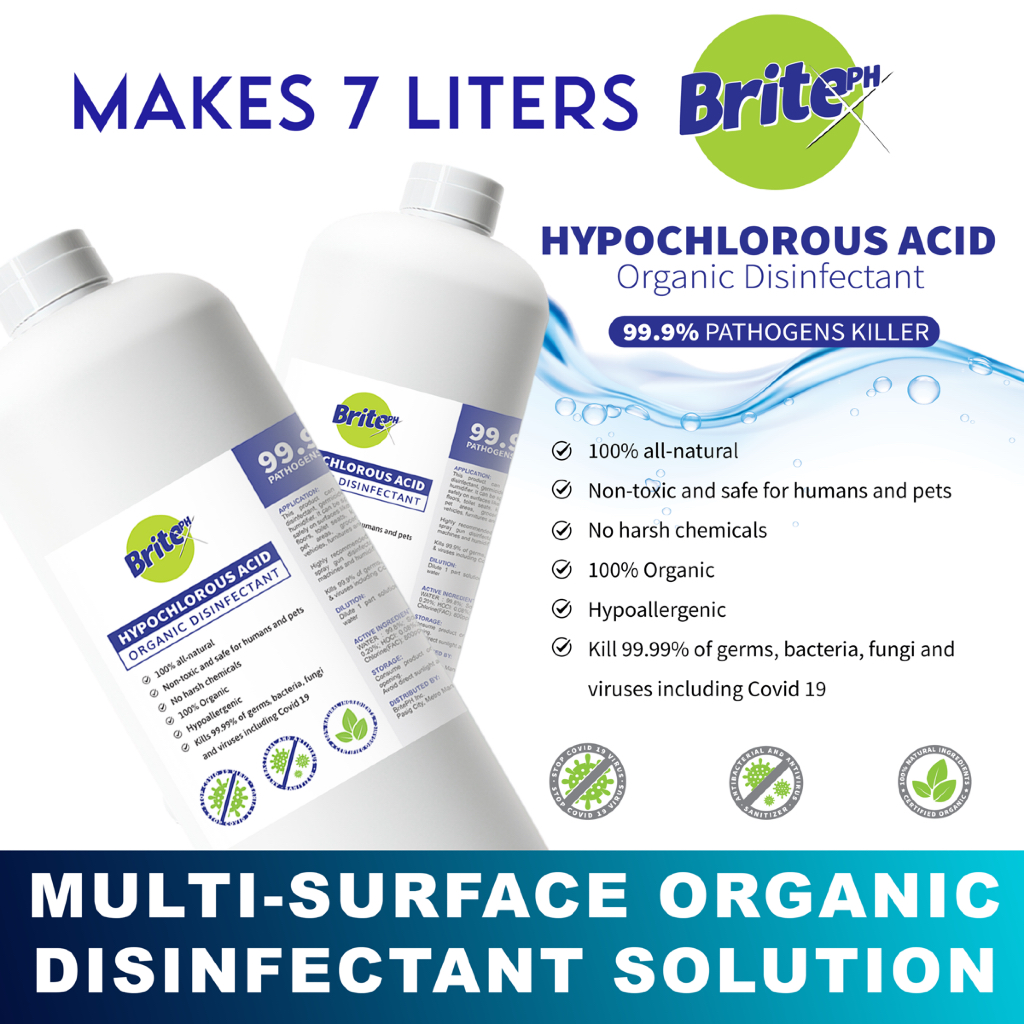 1L Hypochlorous Acid Multi-surface Disinfectant (7Liters Yield ...