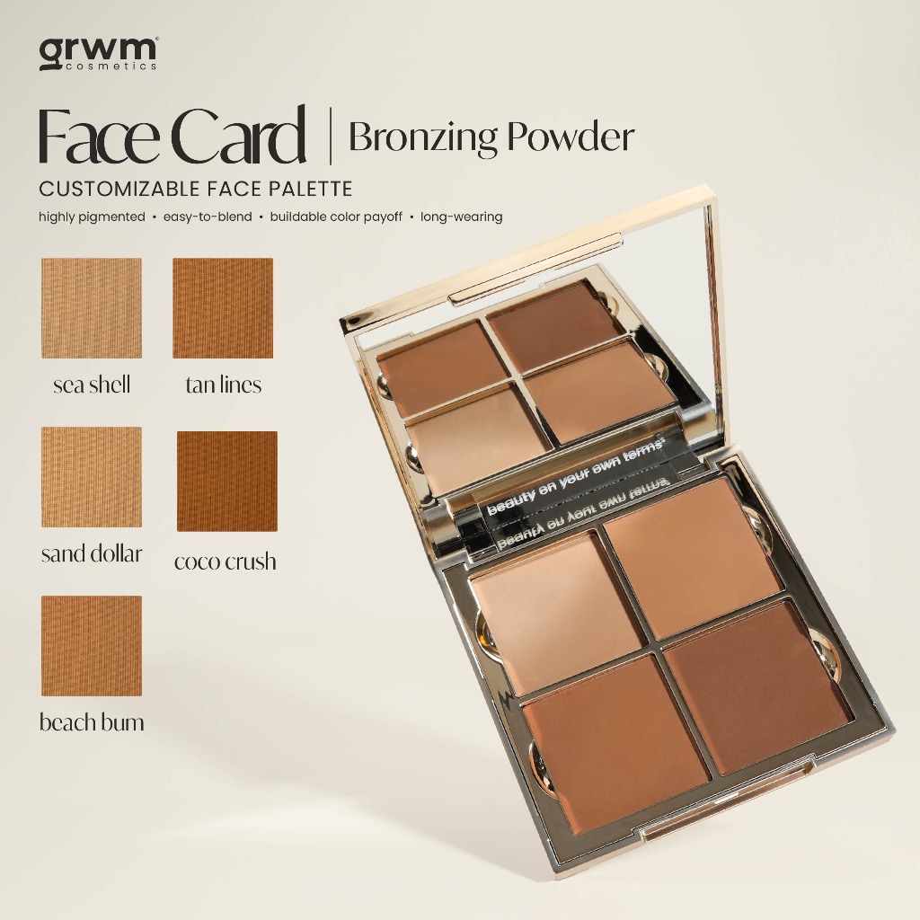 GRWM Cosmetics Face Card Bronzing Powder [CASE NOT INCLUDED] | Shopee ...
