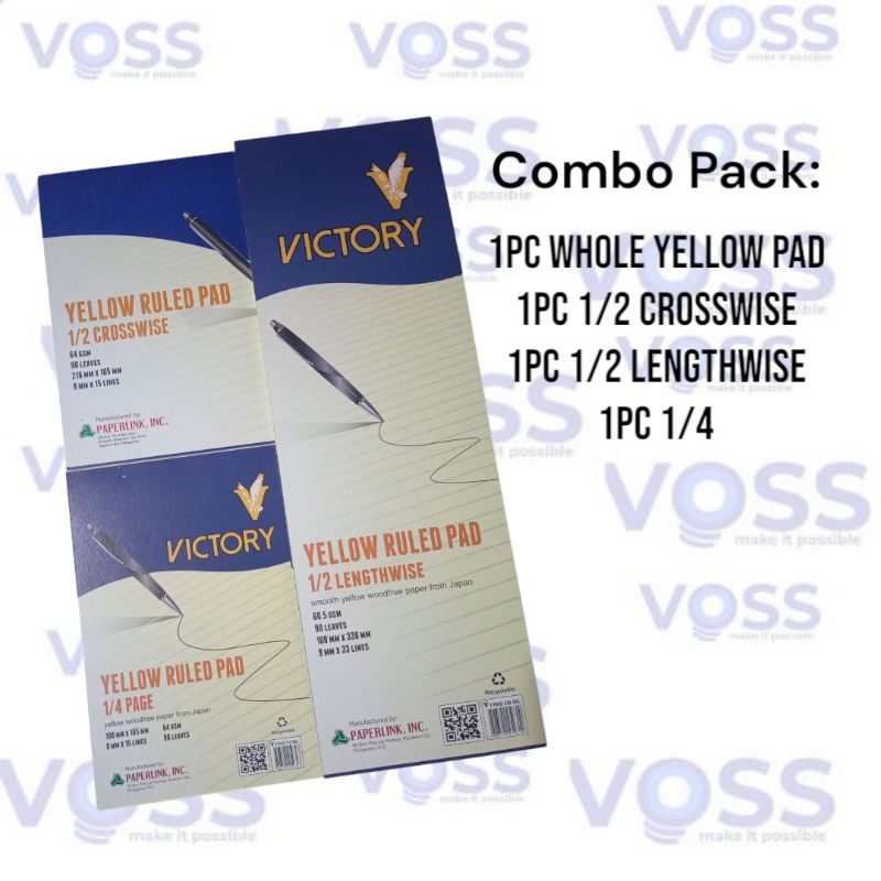 VICTORY YELLOW PAD Combo Pack | Shopee Philippines