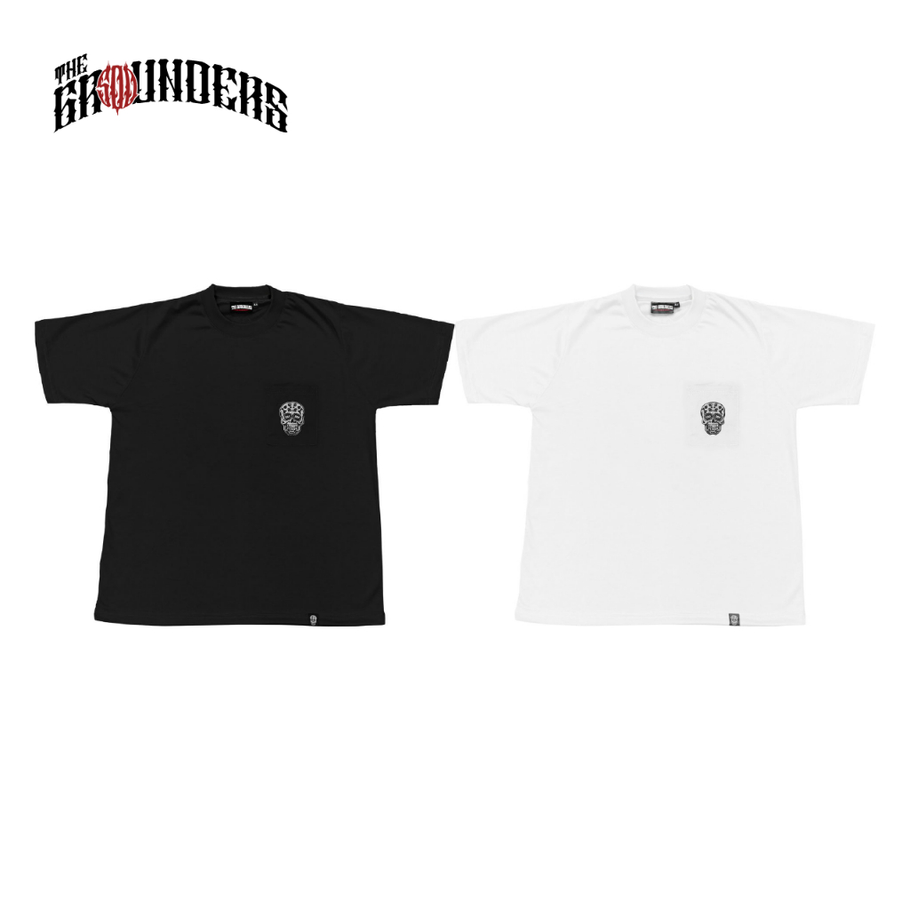 BLACK | WHITE | POCKET TEE | THE GROUNDERS | Shopee Philippines