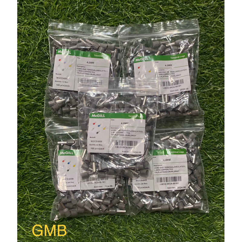 McGill Cord End Terminal Insulated 4.0mm sold per pack (100 pieces per ...