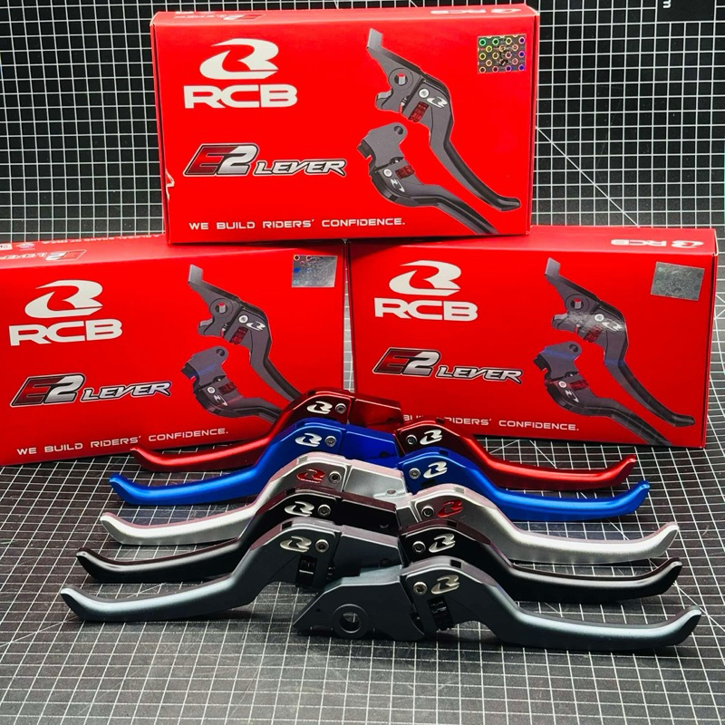 RCB ALLOY E2 LEVER FOR HONDA VARIO 150/CLICK 150/AIRBLADE L/R BLACK ...