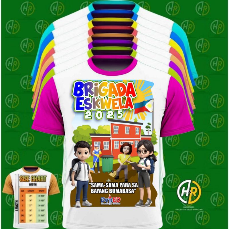 BRIGADA ESKWELA 2025(Design #1)Sublimation Regular T-shirts | Shopee ...