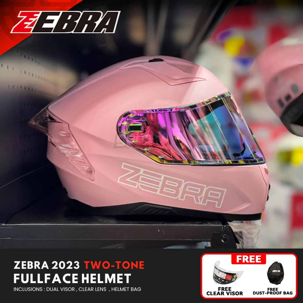 Zebra PARADIGM Two Tone Dual Visor Helmet Full Face For Motorcycle With ...