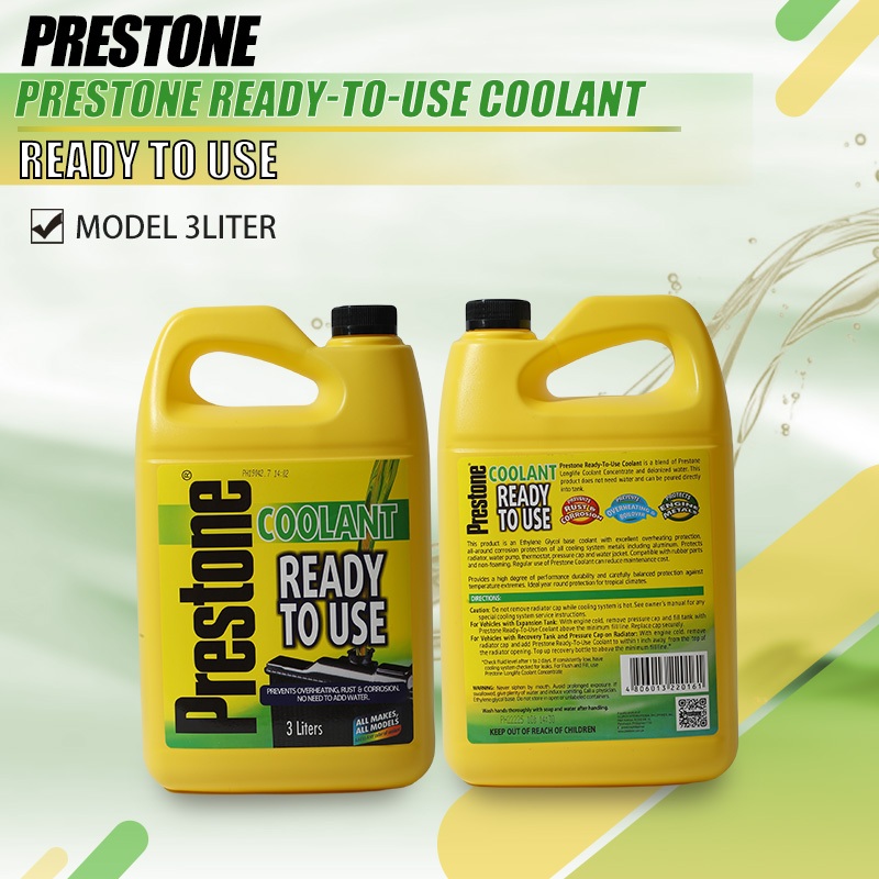 Prestone Coolant Ready To Use 3L-1L green Preventsoverheating rust car ...