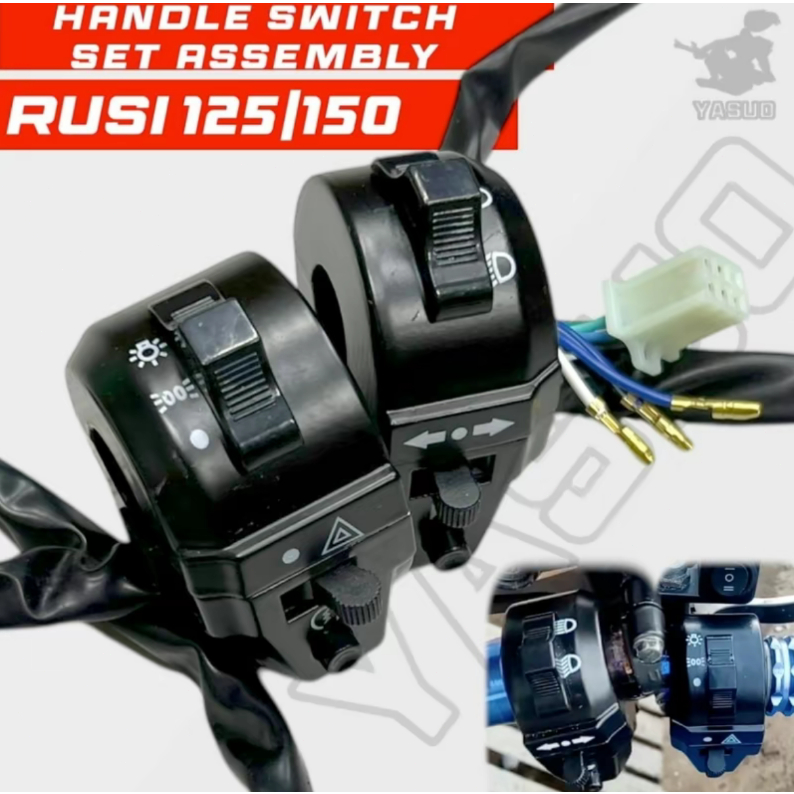 1 PAIR HANDLE SWITCH ASSY SET RUSI 125 150 TC 125 TC 150 MOTORCYCLE ...