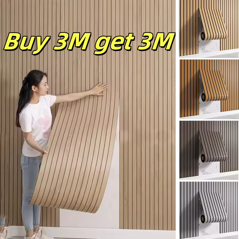Buy 3M get 3M Wallpaper 3M x 45CM PVC Self Adhesive Waterproof Stripe ...