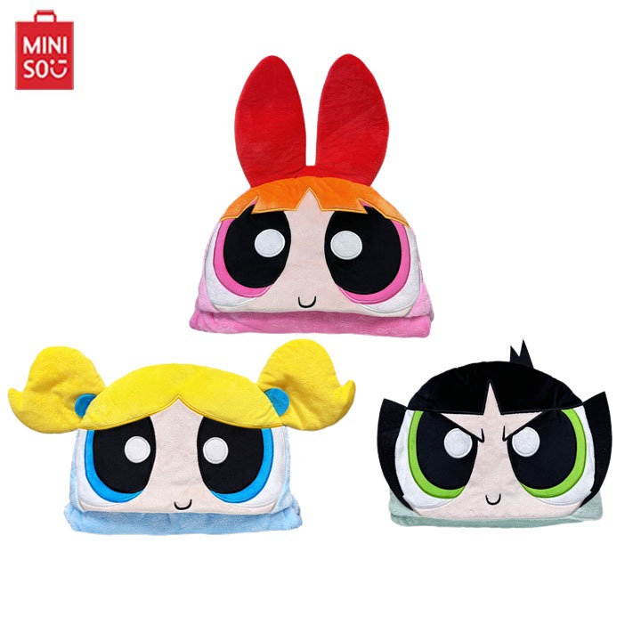 Miniso The Powerpuff Girls Collection Thicker Hooded Blanket Blossom ...