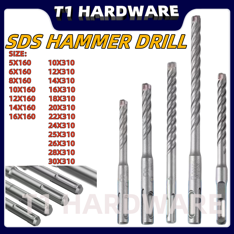 CMY Industrial SDS Plus Hammer Drill Bits (5 - 30mm) | Shopee Philippines