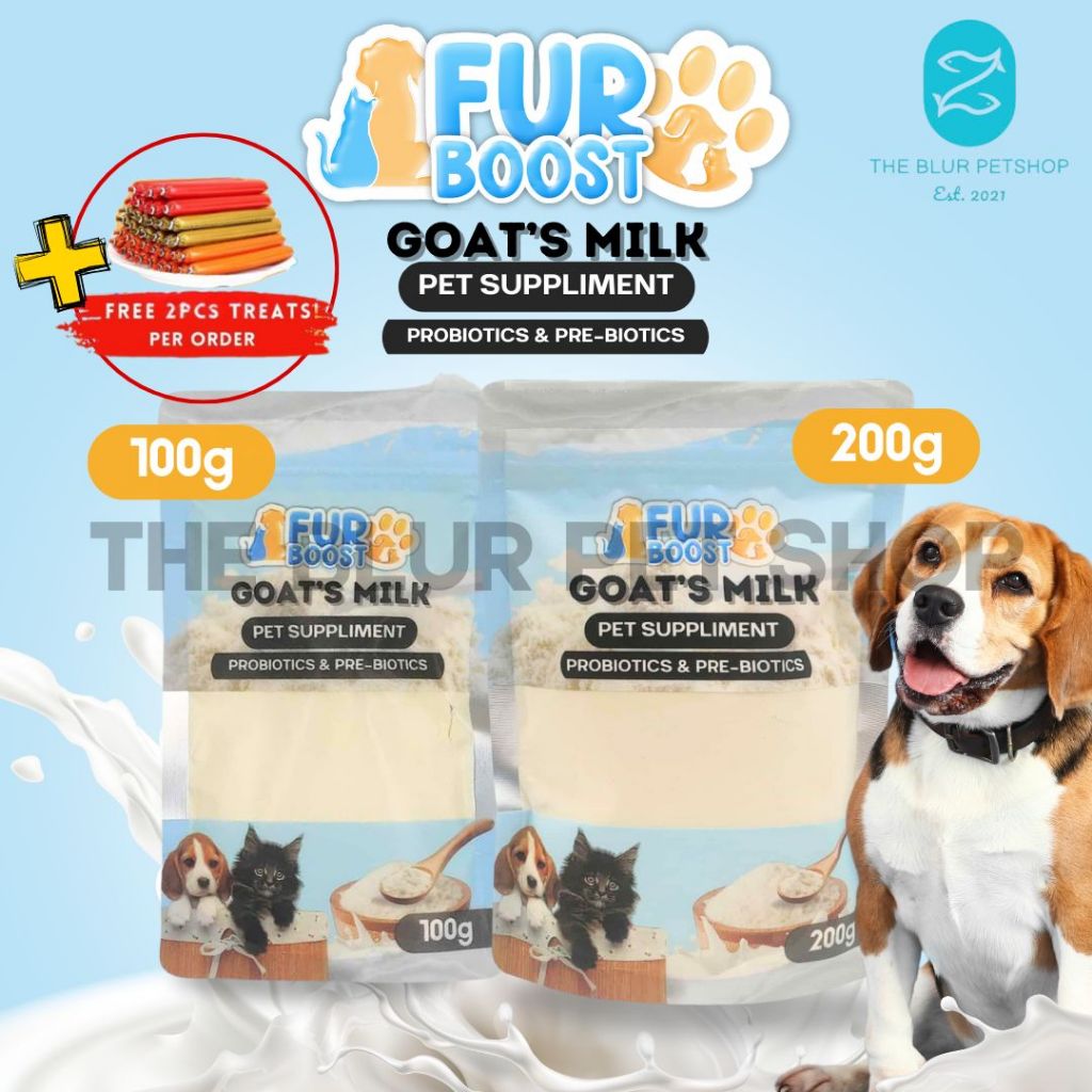 Free 2pcs Treats Hotdog 200g Fur Boost Goat Milk Furboost for Pets Dog ...