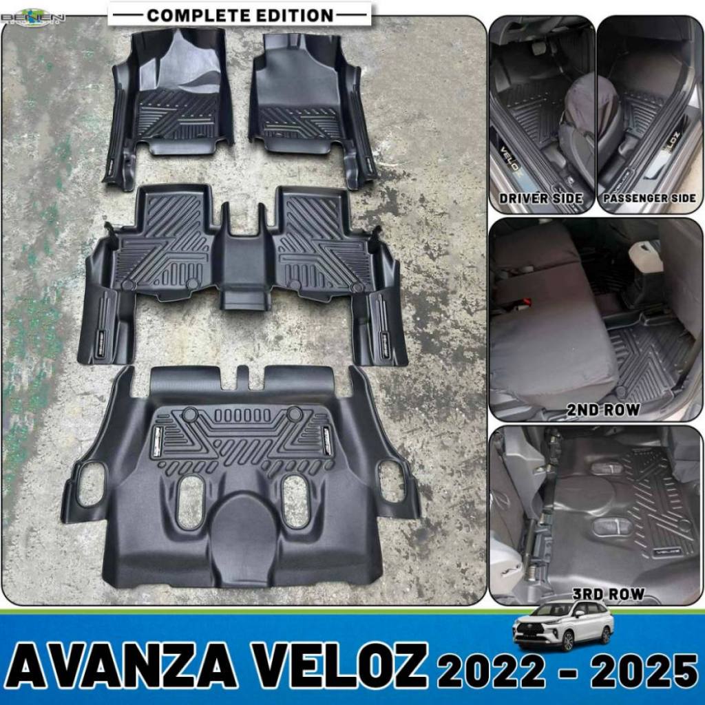 TOYOTA VELOZ / AVANZA 2012 - 2026 5D EXTENDED DEEP DISH MATTING FLOOR ...
