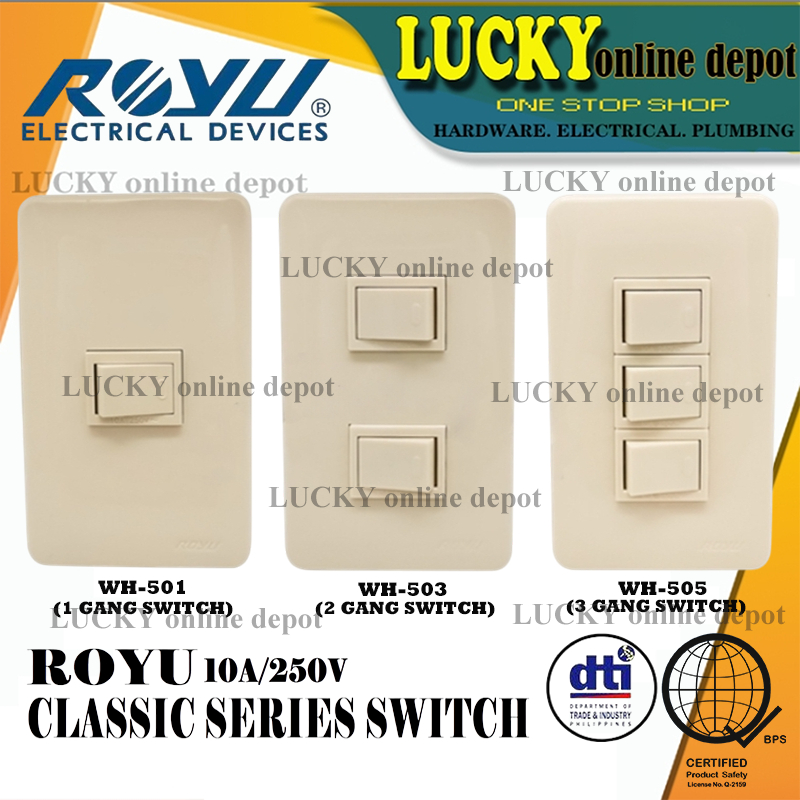 WH501/ WH503 / WH-505 ROYU CLASSIC SERIES SWITCH WITHOUT LED | Shopee ...