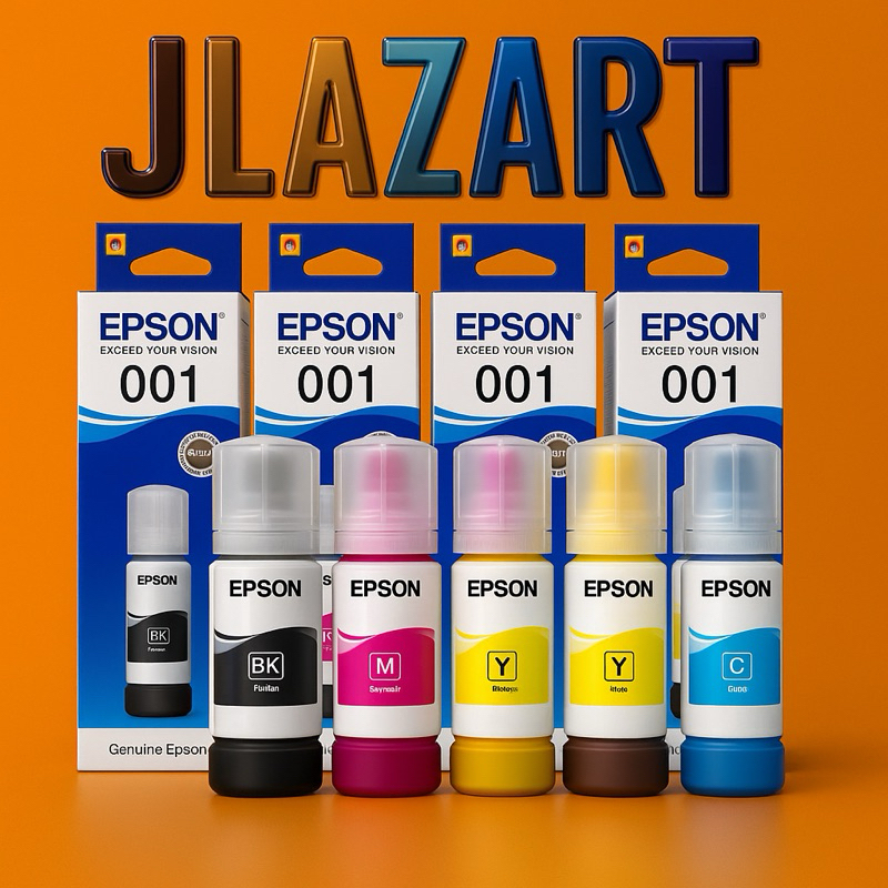 Epson ink 001 Black, Cyan, Yellow, Magenta Ink Bottle (001) C13T03Y100 ...