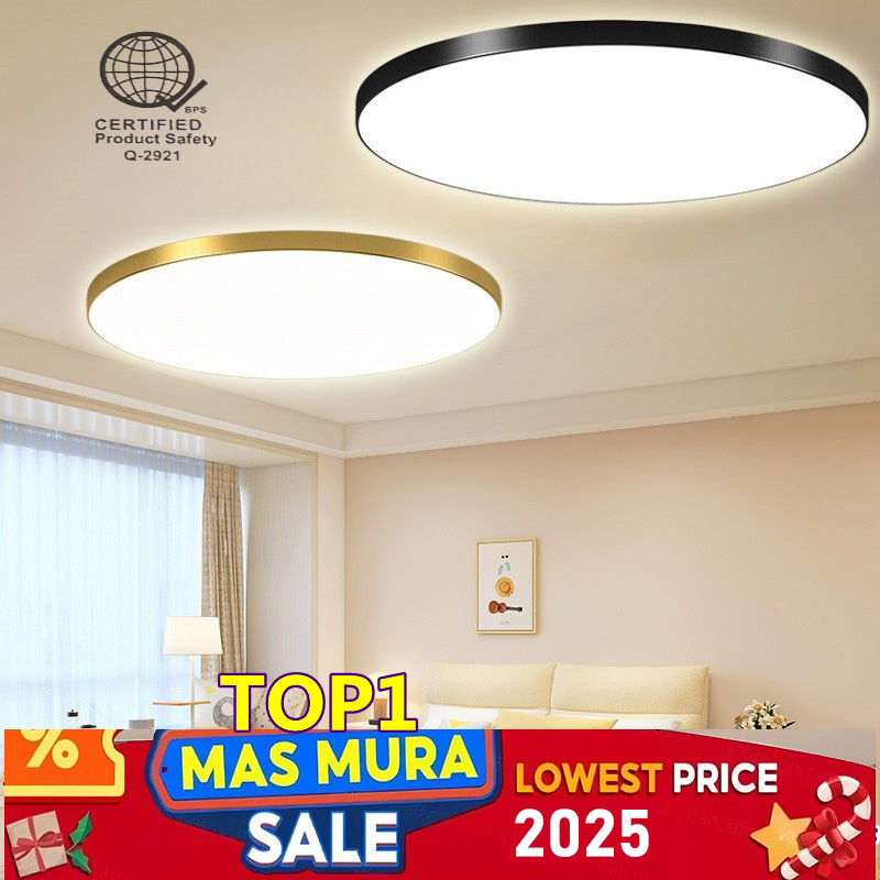Modern Ceiling Light Tricolor LED Ceiling Lamp Waterproof Dustproof ...